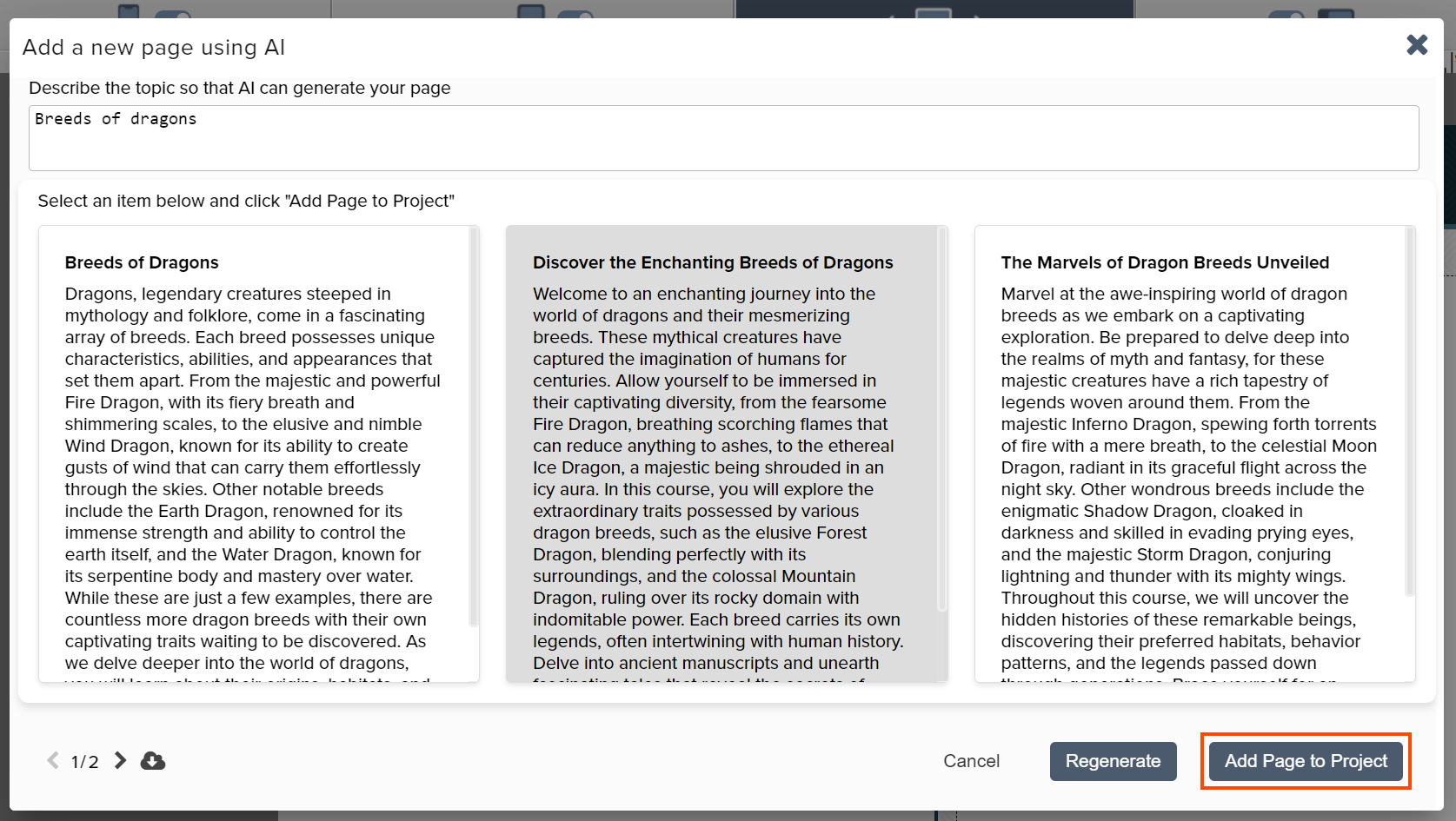 How to Use AI to Add Pages in Lectora Online